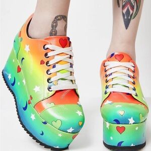 Current Mood | Shoes | Dolls Kill Current Mood Colorful Kawaii Platform ...